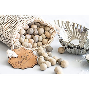 Jefferson Street Ceramics - Made in USA - Ceramic Pie Weights - Natural Clay Beads for Baking Blind Crust - 2.4 lbs with Mesh Bag