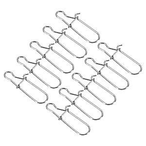 PATIKIL Fishing Snaps, 200 Pack 188LBS Stainless Swivel Tackle Kit Fishing Clips Lure for Saltwater Freshwater, Silver