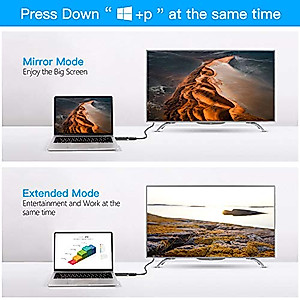 DYSYXD USB to HDMI Adapter USB 3.0 to HDMI for HDTV/Monitors/Projectors 1080P USB 3.0 to HDMI Audio Converter Compatible with Windows 10