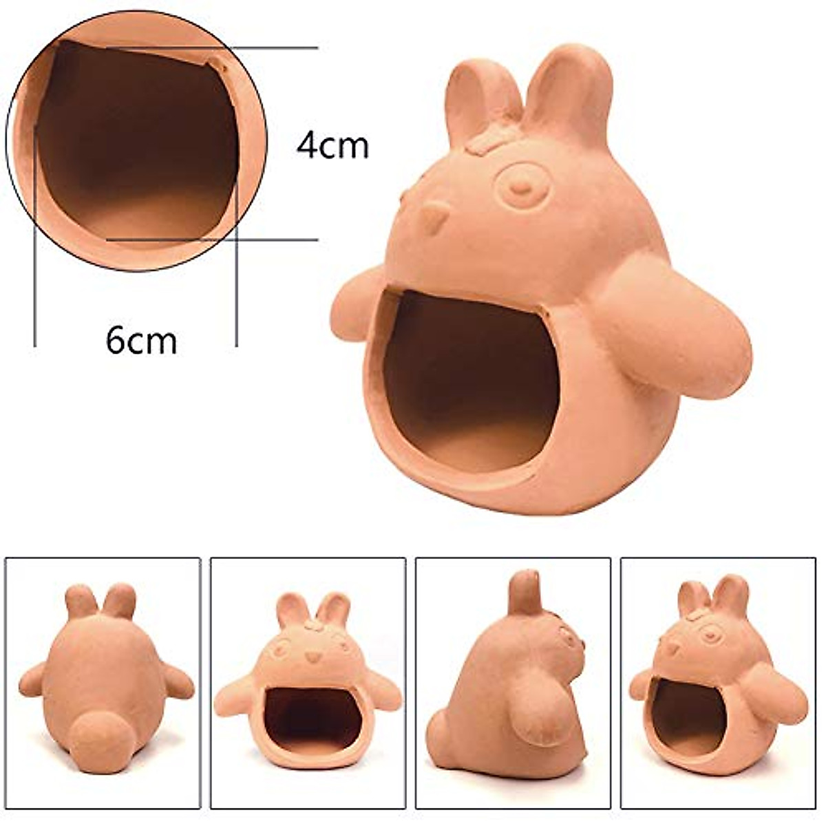 OMEM Reptile Aquarium Decor for Terrarium Ceramics Spider Scorpion Betta Fish Shrimp Crab Humid Hide Habitat Ornaments