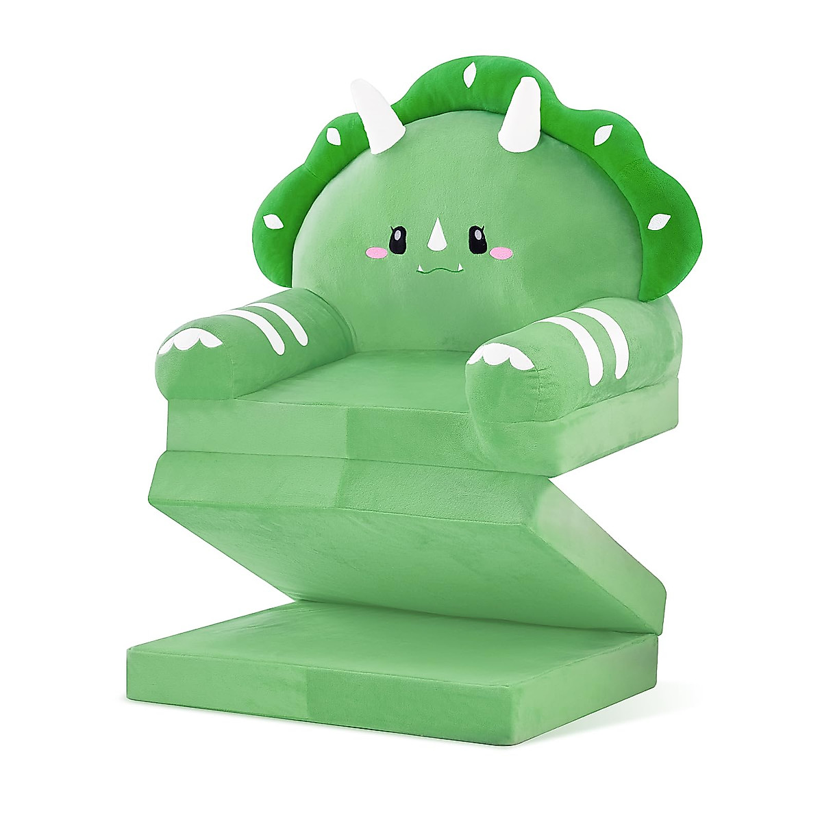 Hallo Deer Kids Couch Fold Out Soft Toddler Chair, 3-in-1 Kids Chair for Toddlers, Kids Sofa Dinosaur Chair, Children Couch for Toddlers 1-3, Kids Folding Toddler Chairs for Boys and Girls