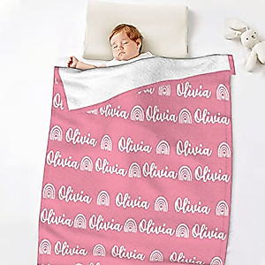 WTCWY Custom Baby Blankets for Girls Boys with Name Personalized Baby Blankets with Name Personalized Blankets for Kids Personalized Baby Items Personalized Baby Girl Boy Gifts
