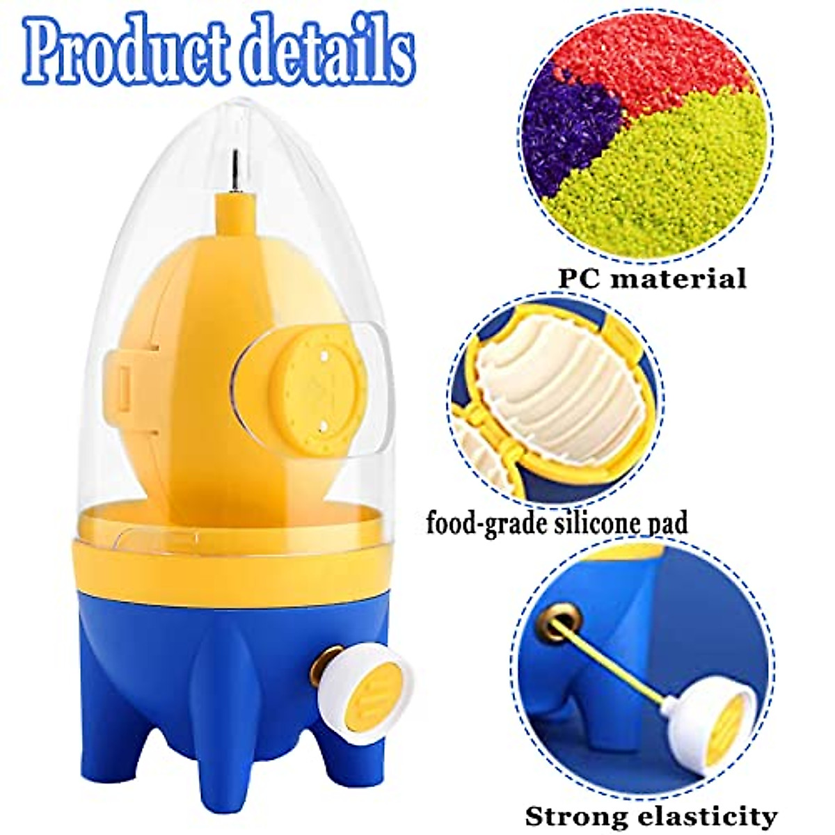 AGSIXZLAN Egg Yolk Mixer,Quick Golden Manual Egg Mixer Portable Egg Maker,Eggs Shaker Egg Spinner for Kitchen Mixing Egg Whites and Yolks