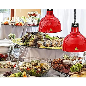 LINKANRUO Food Warmer Lamp Food Heat Lamp Telescopic Food Warme Buffet Food Heat Lamp Buffet Heating Lamp, 250W 29cm for Restaurant Heating Lamp Buffet Hanging Heat Lamps Lamps