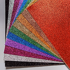 YZH Crafts Glitter Cardstock Paper,No-Shed Shimmer Glitter Paper,Crafting Assorted Glitter Paper Pad 12 Inch by 12 Inch, 10 Sheets,250GSM, (Mix A)