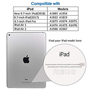 JETech Screen Protector for iPad (9.7-Inch, 2018/2017 Model, 6th/5th Generation), iPad Air 1, iPad Air 2, iPad Pro 9.7-Inch, Tempered Glass Film