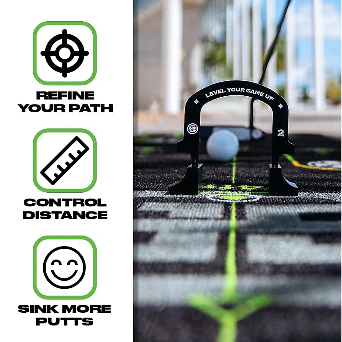 Master Your Golf Skills: Back 2 Basics - Pair of Putting Gate Stands - Ideal Companion for Putting Gates, Pro Path Mirror, and Mat - Elevate Alignment & Control Golf Training Gear
