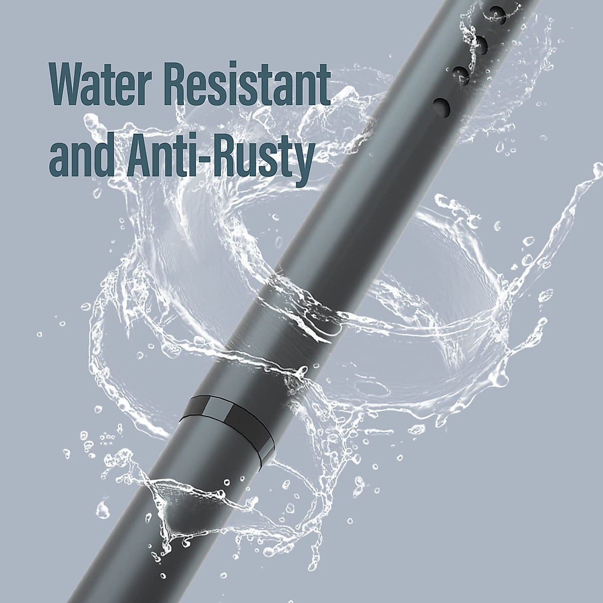 CONQULITY Sliding Glass Door Security Bar, Adjustable Sliding Door Security Bar - Extends from 27 inch to 43 inch (Black)