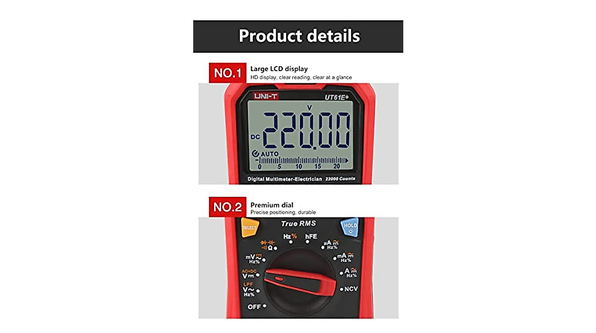 UNI-T UT61E+ High Precision True RMS Digital Multimeter