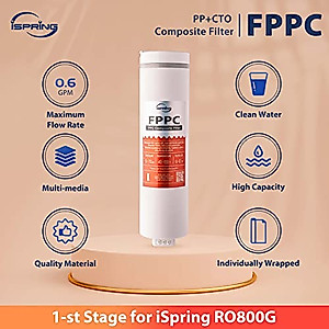 iSpring FPPC Replacement Water Filter for RO800G Reverse Osmosis System