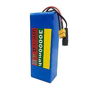 CSTAL 36V 30Ah 10S3P 500W Electric Bike Lithium Ion Battery Pack, with 42V 2A Charger + Discharge BMS, for 54.6V Electric Bicycle Scooter