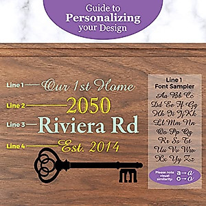 Straga Personalized Cutting Boards | Handmade Wood Engraved Charcuterie | Custom Housewarming, Home Purchase Gift for Homeowners, Rest Estate Agents (First Home Design No.302)