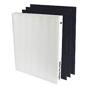 evron AP-1512HH HEPA Replacement Filter for Coway AP-1512HH-FP AP-1518R Air Purifiers 3304899 with 3 Carbon Filters