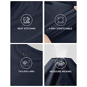 Thermal Underwear for Men, 2 Pack Long Johns Winter Long Underwear Sport Skiing Fleece Lined Base Layer Top and Bottom Set M