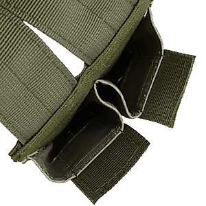 FRTKK Tactical Single/Double Pistol Mag Pouch Outdoor Molle Open-Top Magazine Pouch for Glock M1911 92F