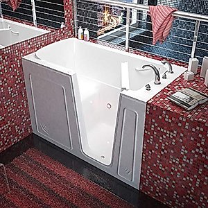 Meditub MT3260RWS 32 by 60 by 40-Inch Walk In Soaker Bathtub Spa Right Side Door, White