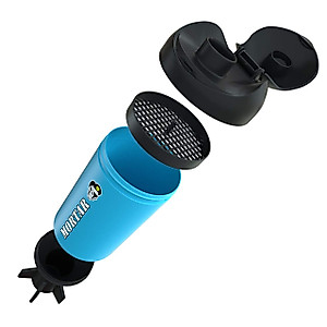 Battle Shakers Mortar Shaker Cup | Military Themed Shaker Bottle | Leak-Proof Protein Cup with Storage Compartment | Mix Protein Powders & More | Durable & Dishwasher Safe | 20 Oz Blue/Black