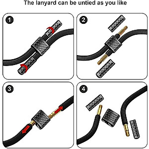 CAROKI Crossbody Case for iPhone 14 Pro, Crossbody Hard PC Phone Cover with Adjustable Nylon Neck Strap Clear Transparent Phone Case for iPhone 14 Pro-Black