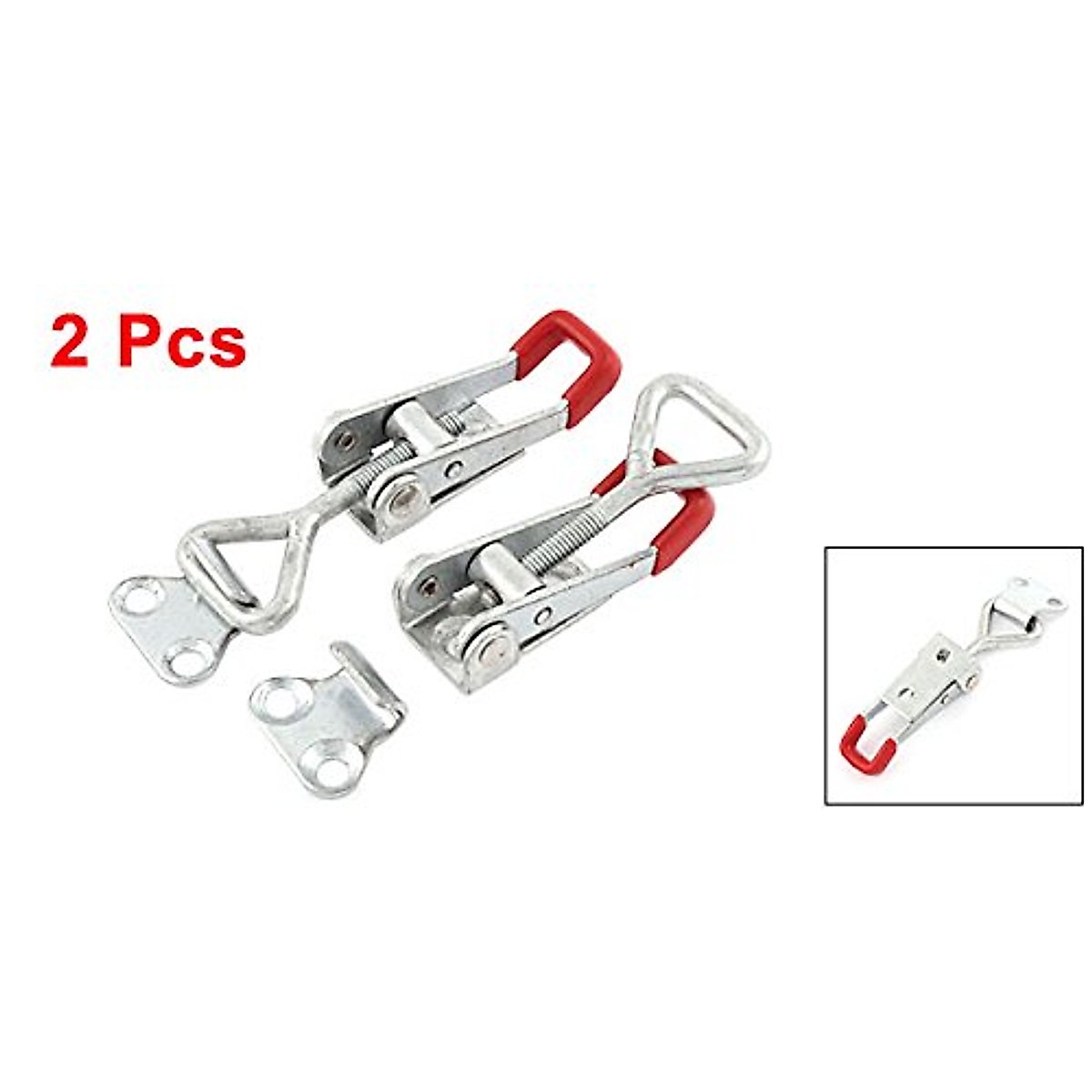 uxcell FBA_a15052200ux0016 Cabinet Lever Handle Toggle Catch Latch Lock Clamp Hasp 2 Pcs (Pack of 2)
