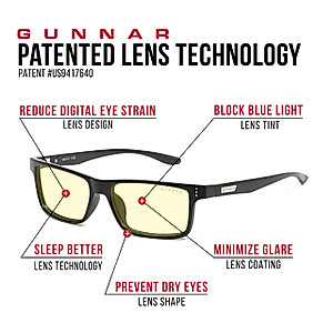 GUNNAR - Premium Gaming and Computer Glasses - Blocks 35-98% Blue Light - Vertex
