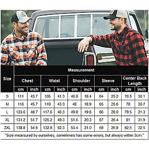 COOFANDY Mens Long Sleeve Button Up Plaid Shirts Regualr Fit Cotton Flannel Shirt