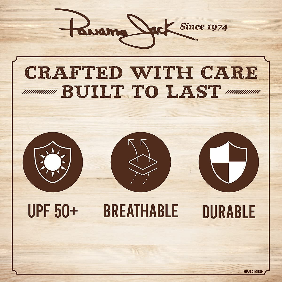 Panama Jack Original Mesh Safari Hat, 2 1/2" Brim, UPF (SPF) 50+ Sun Protection (Large) Khaki