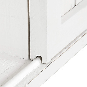 Kate and Laurel Cates Decorative Farmhouse Cabinet Wall Organizer with Sliding Barn Door and 3 Knobs, 18 x 8 x 20, White, Shabby-Chic Farmhouse-Inspired Mail and Key Holder for Wall