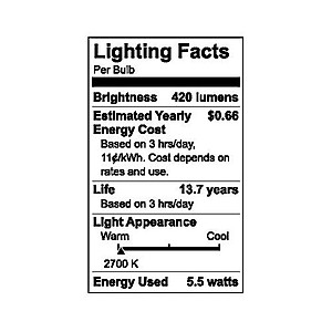 GE Reveal 60-Watt EQ G16.5 Color-Enhancing 42653 Dimmable Globe Bulb Light Bulb (2-Pack)