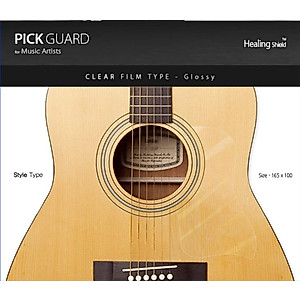 Healing shield Premium Acoustic Guitar Pickguard Pick Guard, Clear Glossy, Style Type, Modern