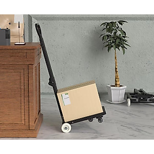 Davcreator Hand Push Truck with Wheels for Moving Furniture Shopping Cart 100LBS Load Capacity