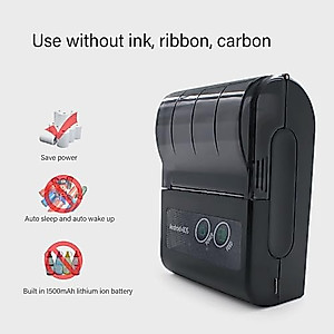 Receipt Printer, Automatic Sleep and Wakeup Mode, Mini Ticket Printer for Restaurant Sales in Retail
