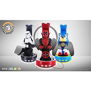 Exquisite Gaming Cable Guys Powerstand SP2: RED - Light Up Three Port Charging Station & Headphone Cradle for Cable Guys, The Original Mobile Phone & Gaming Controller Holder