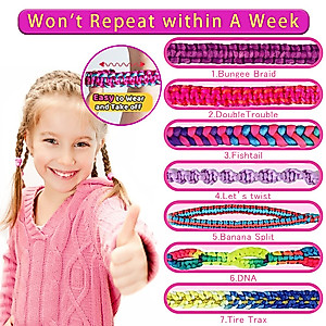 Funwins Friendship Bracelet Making Kit for Girls - Arts and Crafts Jewelry Making Toys for 5 6 7 8 9 10 11 12 Years Old, Gifts for Kids for Christmas, Birthday, Rewarding, and Travel Activity (Pink)