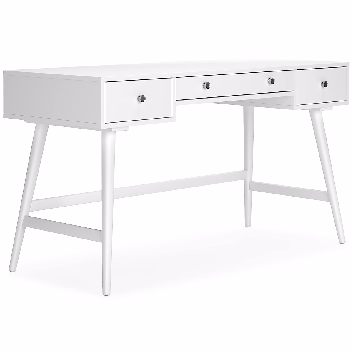 Signature Design by Ashley Thadamere Contemporary 54" Home Office Desk with 3 Drawers, White