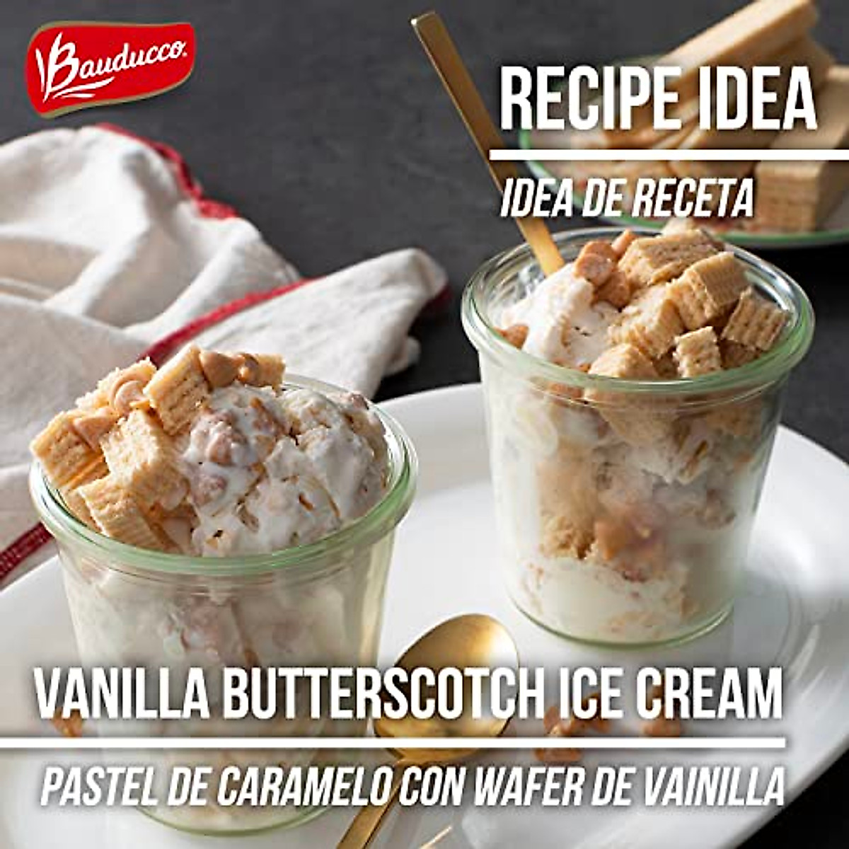 Bauducco Vanilla Wafers - Crispy Wafer Cookies With 3 Delicious, Indulgent, Decadent Layers of Vanilla Flavored Cream - Delicious Sweet Snack or Desert - 5.82oz (Pack of 1)