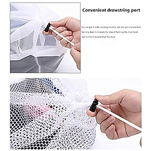 Mesh Laundry Bag with Drawstring,19.6×27.5 inch Large Laundry Bags Drawstring Bra Underwear Products Laundry Bags Baskets Mesh Bag Household Cleaning Tools Accessories Laundry Wash Care (white A)