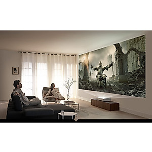 Samsung SP-LSP9T 130" The Premiere 4K Smart Laser Short-Throw Projector with an Additional 4 Year Coverage by Epic Protect (2021)
