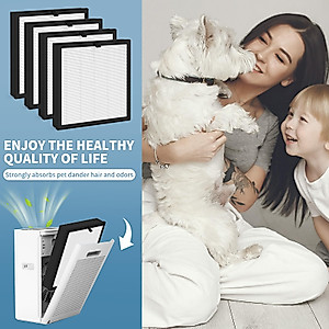 G3 A3 HEPA Filter Compatible with AMEIFU G3 (Sferf-30)（FXAP2W） Air Purifier, VEWIOR A3 Air Purifier & Tailulu HQZZ-260 Air Purifier, 3-in-1 True HEPA Air Cleaner Filter, 4 Pack