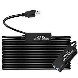 S.H.Y SPRUCES 50FT USB 3.0 Active Extension Cable, USB Extension Cord A/M to A/F15M,USB 3.0 Extender Cable, for USB HUB,Webcam,Xbox,Oculus Quest 2 VR,PS4,Printer,External Hard Disk
