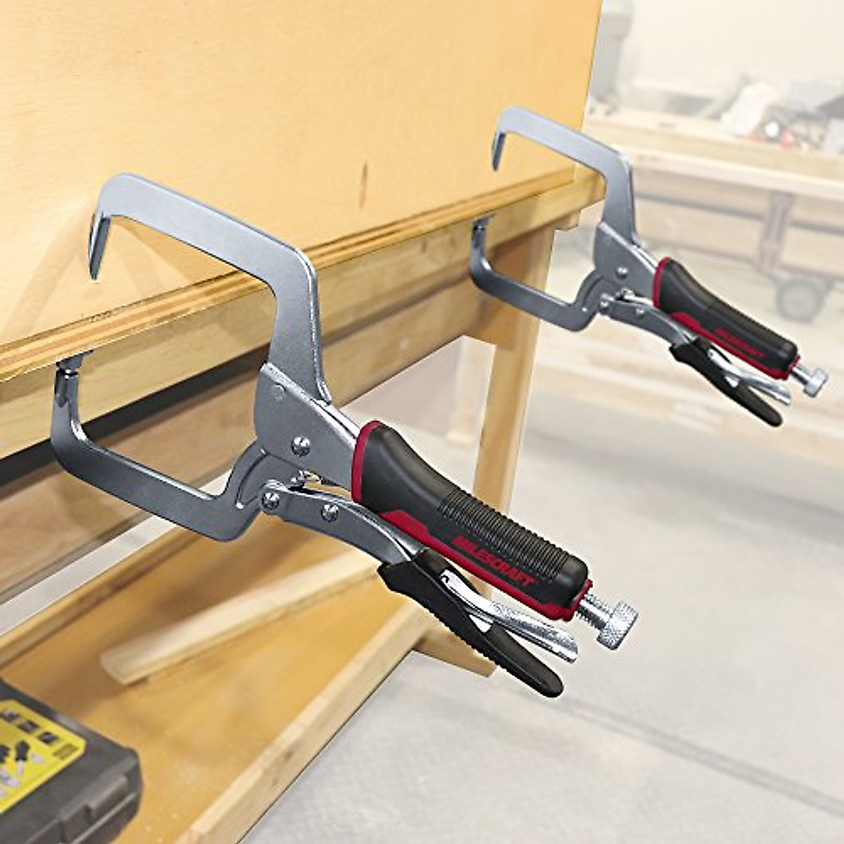 Milescraft 4004 Pocketclamp - Right Angle Clamp for Pocket Hole Joinery, 4"