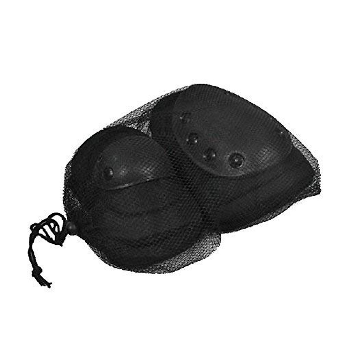 Bargain Crusader Military Tactical Knee Pad Elbow Pad Set Airsoft Knee Elbow Protective Pads Combat Paintball Skate Outdoor Sports Safety Guard Gear (Black)