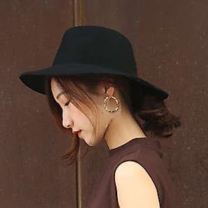 PHALIN Acrylic Hoop Earrings Tortoiseshell Acrylic Earrings Geometric Resin Earring Studs for Women (A Leopard)