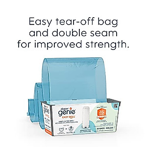 Diaper Genie Easy Roll Refill with 30 Bags | Lasts Up to 8 Months or Holds Up to 1410 Newborn Diapers Per Refill