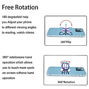 Vesmatity Colorful Cell Phone Ring Holder Stand 4 Pack Transparent Phone Ring Holder Clear Universal 360° Degree Rotation Finger Grip Ring Kickstand Compatible Various Mobile Phones or Phone case
