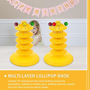 Mobestech Lollipop Stand Lollipops Stand Desktop Stand Cake Pop Display Lollipop Supplies Wedding Cake Decor Lollipop Sticks for Cake Pops Table Top Decor Multifunction Socket Pp Material