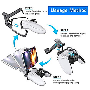 OIVO PS5 Controller Phone Mount Clip, Mobile Gaming Clip Cell Phone Stand Holder Replacement for Playstation 5 Dualsense Controller Remote Play