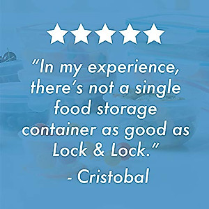 LOCK & LOCK Easy Essentials Color Mates Food Storage lids/Airtight containers, BPA Free, 18 Piece, Clear