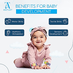 Baby Sensory Toys for Toddlers 1-3 T&A Outlet Socks Toys, Baby Stuff for Baby Boy Or Girl Gift- Infant Toys Bbay Toys 6-12 Months.4 Count (Pack of 1)