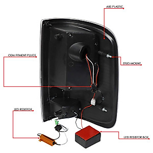 DNA MOTORING TL-F15004-LED-RD3D-BK-G2 LED 3D Tail Light Assembly Driver & Passenger Side [Compatible with 04-08 Ford F150 Lobo]