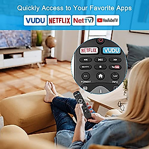 NH500UP Remote Control TV Controller Replacement for Philips Smart TV 2K 4K UHD TVs, Philips Smart Ultra HDTV, Philips LED LCD Television with Netflix, YouTube, Vudu and NETTV Keys
